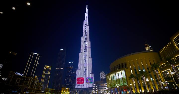Burj Khalifa Lights Up as HUAWEI AppGallery and Yalla Ludo Push Mobile ...